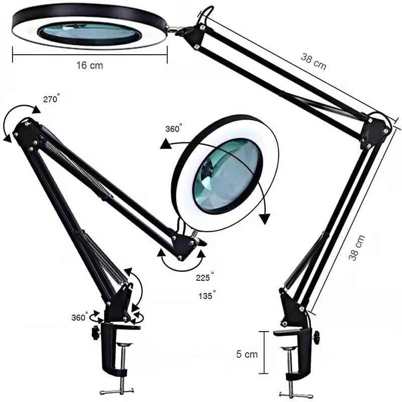 Asztali LED lámpa, 8x nagyítóval - eMAG.hu