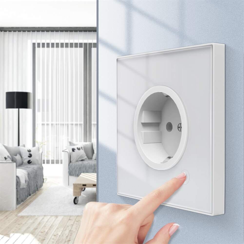 Priza inteligenta Moes ZigBee 3.0 cu panou din sticla - Monitorizare ...