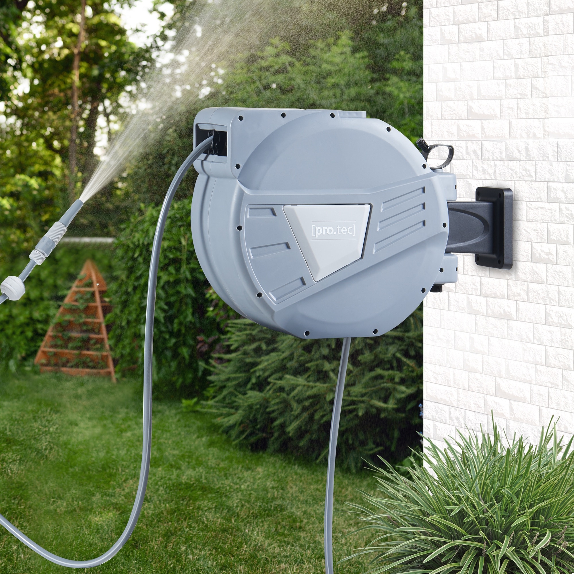 Pro.tec Locsolótömlő-tartó dob ABNH-9505 Amersfoort 50 x 21 x 35 cm ...