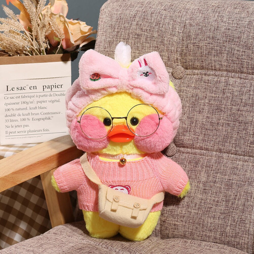 Jucarie Ratusca de plus cu accesorii, 30 cm, galben, PROMERCO® - eMAG.ro