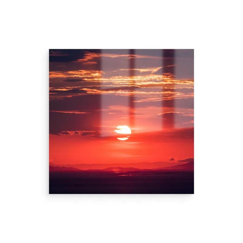 Panou Sticla Bucatarie, Sky Red Sunset, 100x100 cm - eMAG.ro