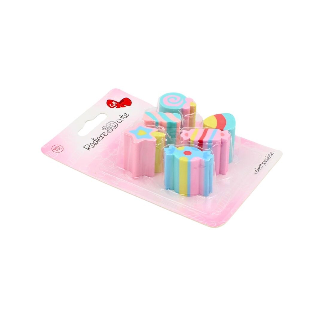 Set 6 radiere 3D colectionabile bombonici - eMAG.ro