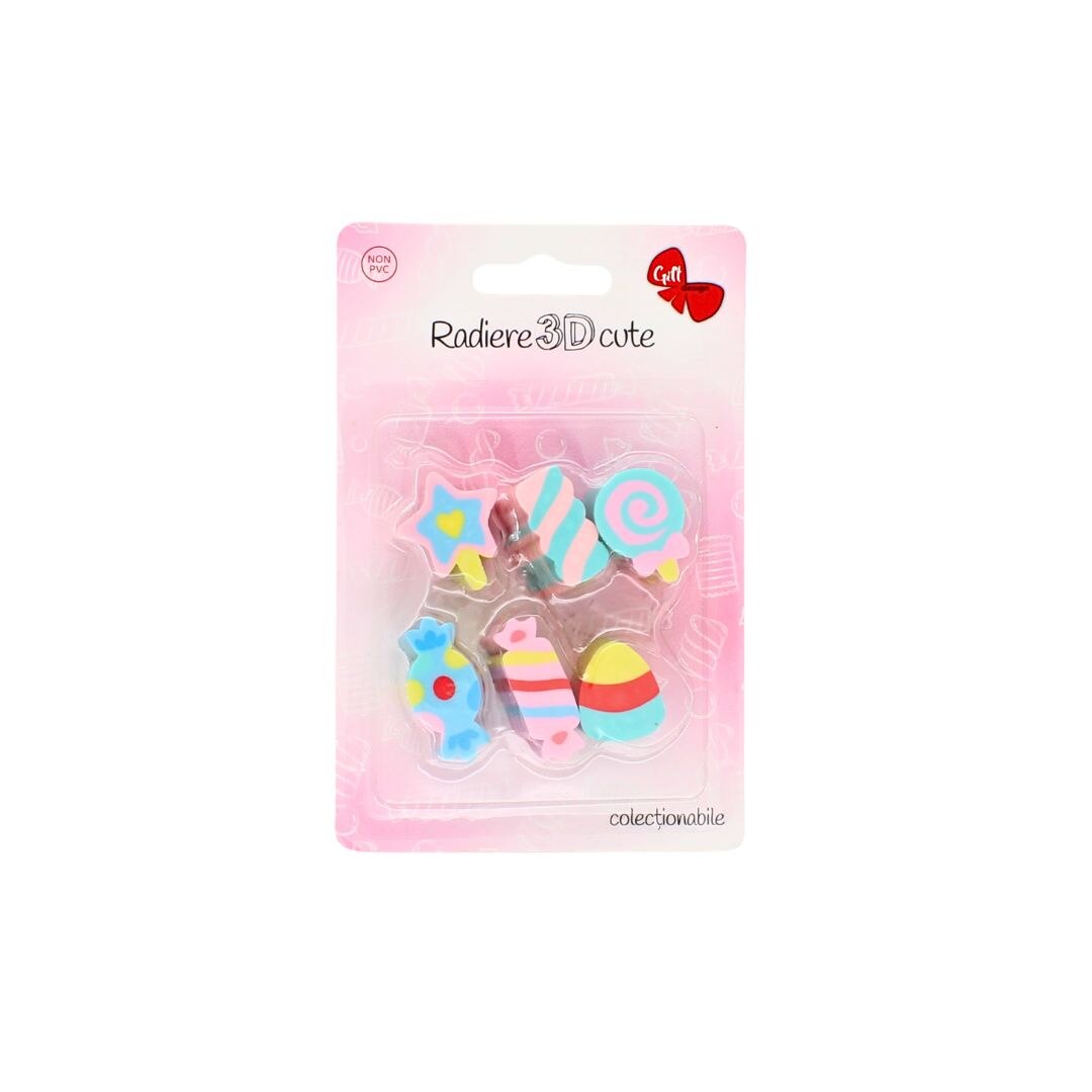 Set 6 radiere 3D colectionabile bombonici - eMAG.ro