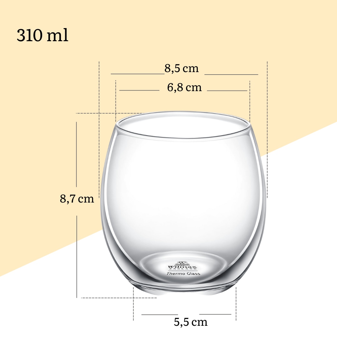 Set 6 Pahare pentru limonada si suc, Wilmax England, sticla ...