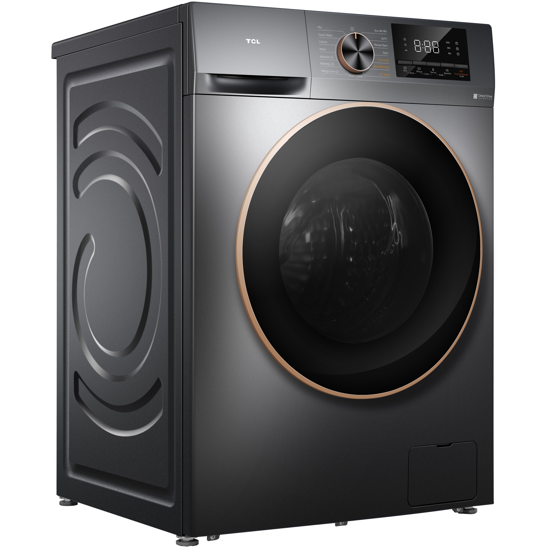 Masina de spalat rufe cu uscator TCL CP1012SA0, 10 kg Spalare / 6 kg ...