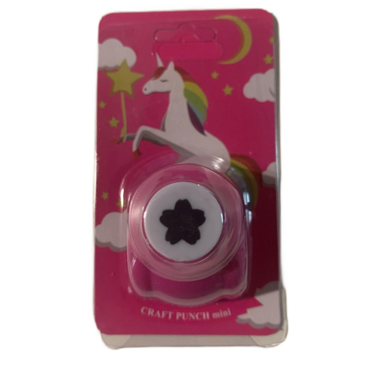 Mini perforator de hartie, culoarea roz, cu forme- floare - eMAG.ro