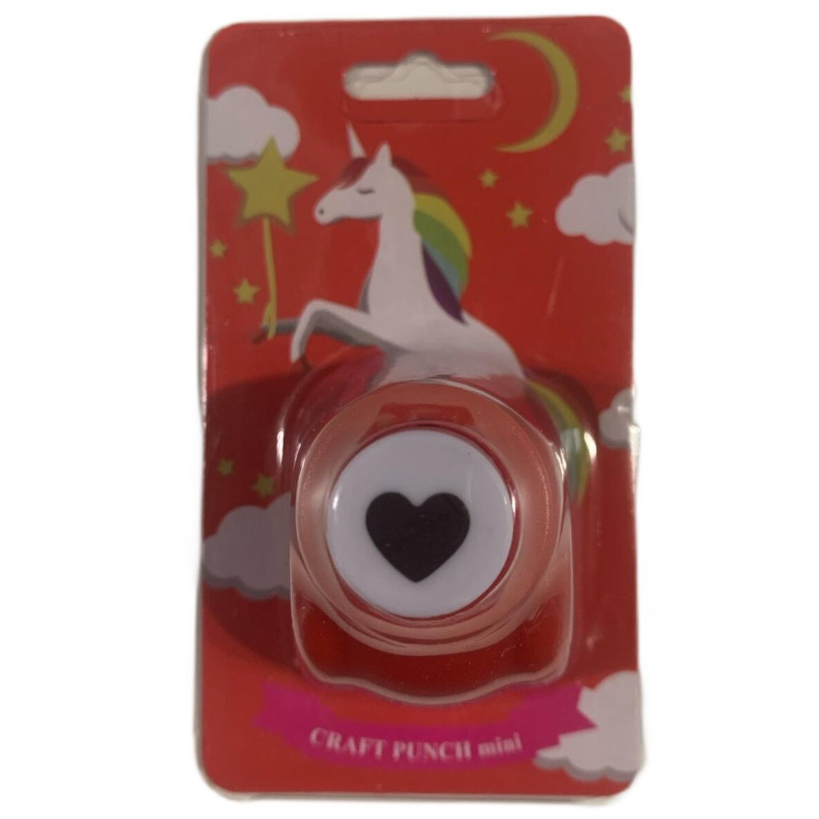 Mini perforator de hartie, culoarea rosu, cu forme- inima - eMAG.ro