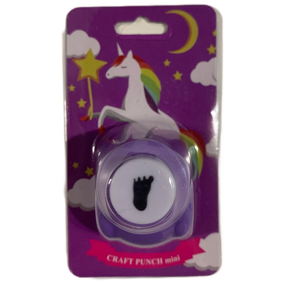 Mini perforator de hartie, culoarea mov, cu forme- picior - eMAG.ro