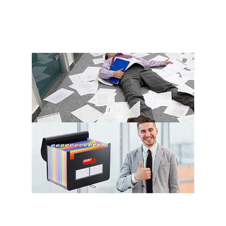 Organizator de documente cu 25 de compartimente, tip dosar extensibil ...