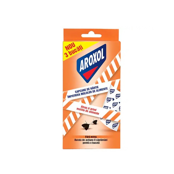 Capcane hartie antimolii, alimente, 3 bucati, Aroxol - eMAG.ro