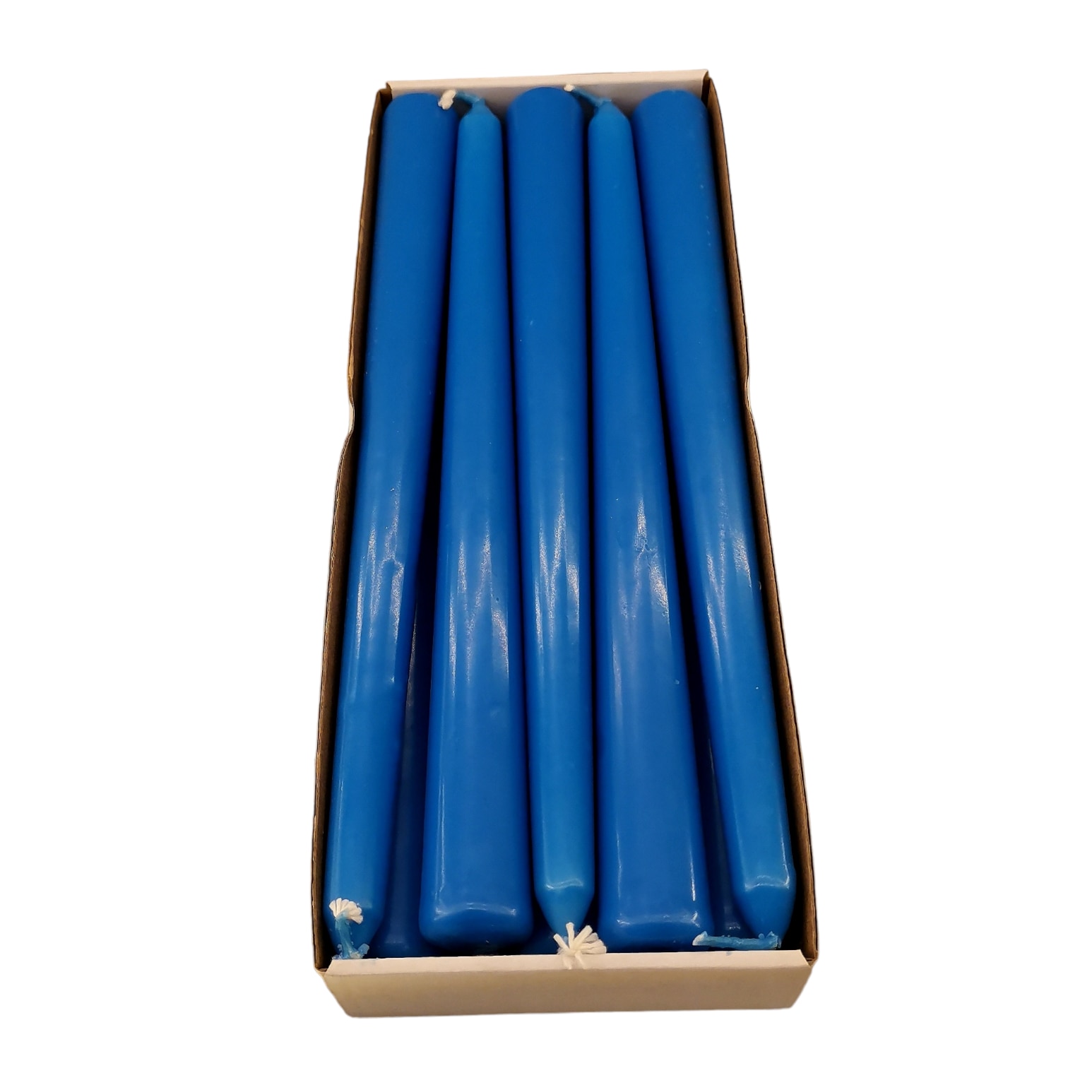 Set de 10 lumanari conice, albastru, 24 cm, Claum - eMAG.ro