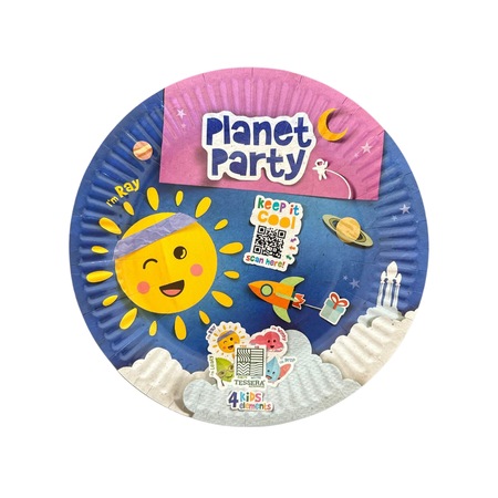 Set Farfurii de carton Party Planet, 23 cm, 8 buc/set - eMAG.ro