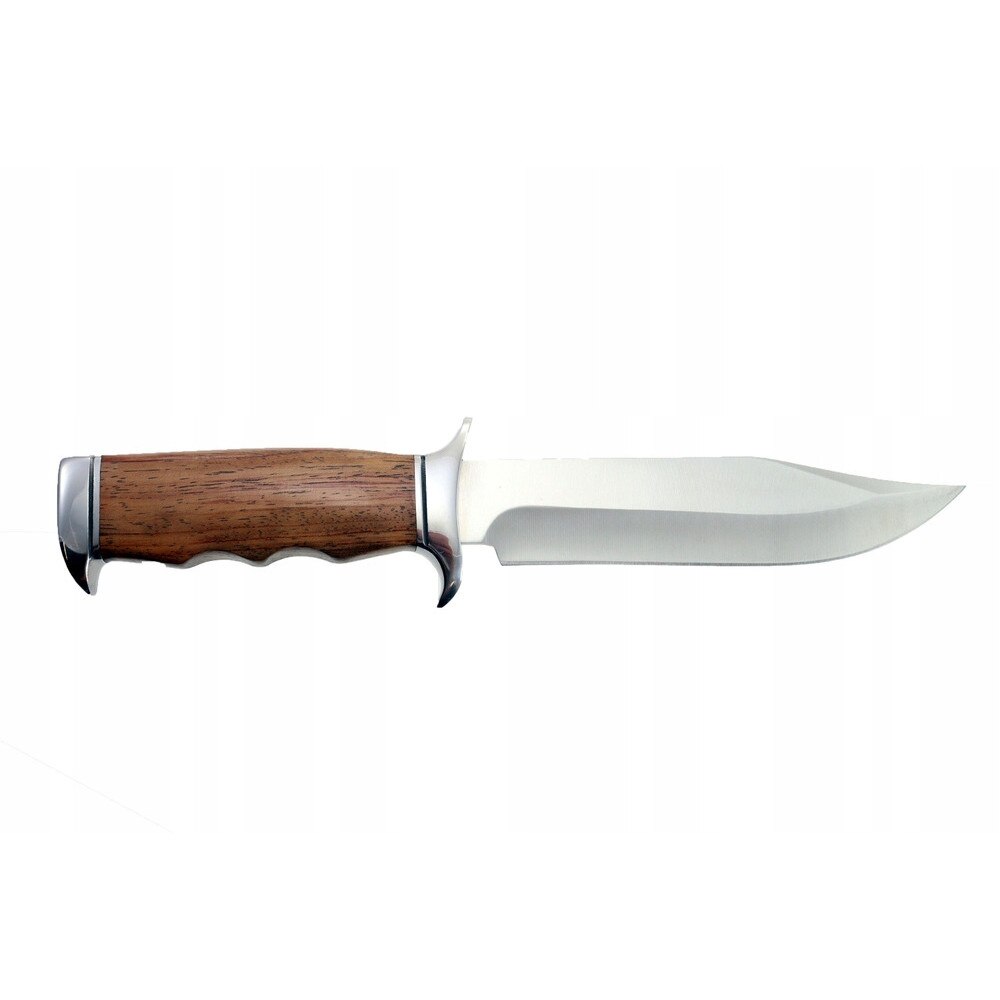 Cutit de supravietuire tactic, militar, 31 cm, otel inoxidabil si lemn ...