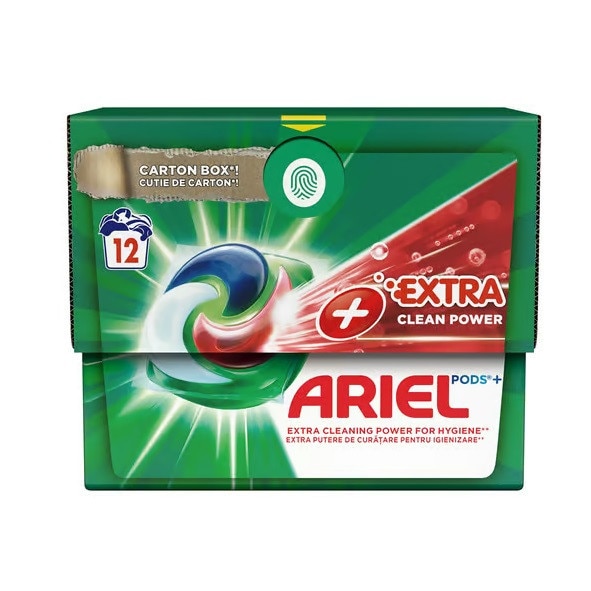 Detergent capsule, Ariel, extra clean power, 12 spalari - eMAG.ro
