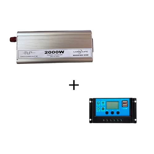 Invertor 2000 W, sinus modificat, 24 V - 220 V, auto si sisteme panouri ...