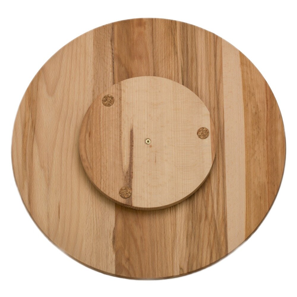 Platou rotativ 40 cm, rustic, lemn, OnemisFlot - eMAG.ro