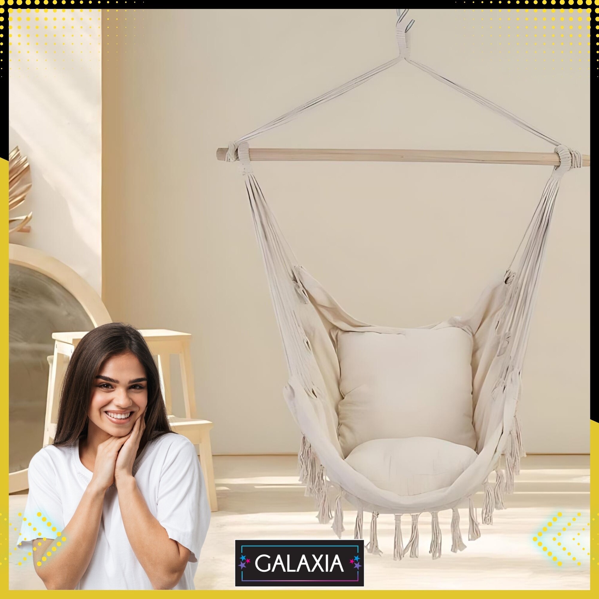 Hamac Brazilian GALAXIA® tip Scaun Suspendat XXL pentru Curte sau ...