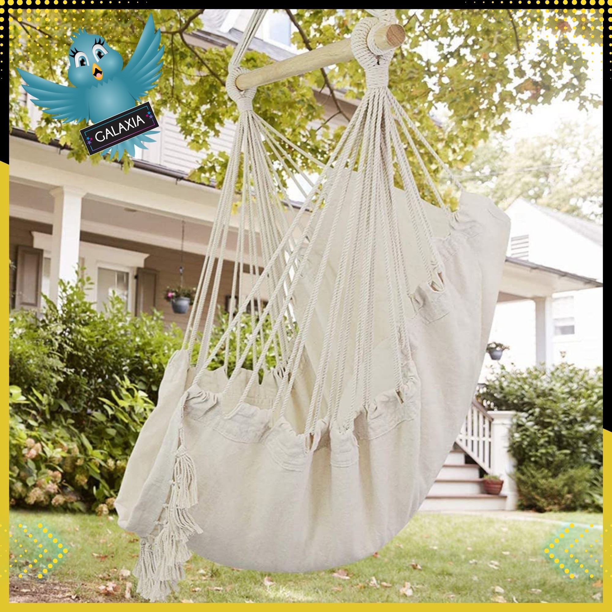 Hamac Brazilian GALAXIA® tip Scaun Suspendat XXL pentru Curte sau ...