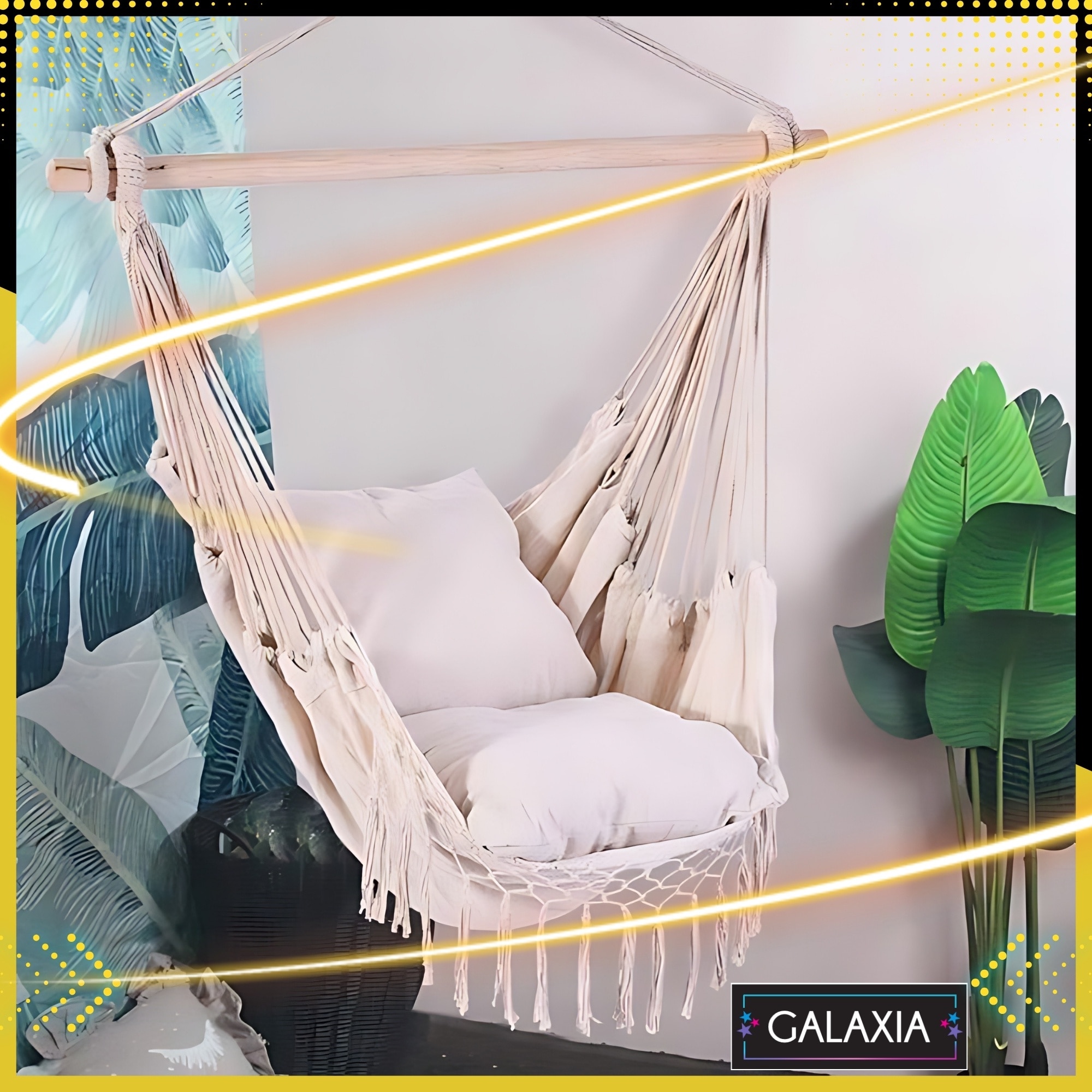 Hamac Brazilian GALAXIA® tip Scaun Suspendat XXL pentru Curte sau ...