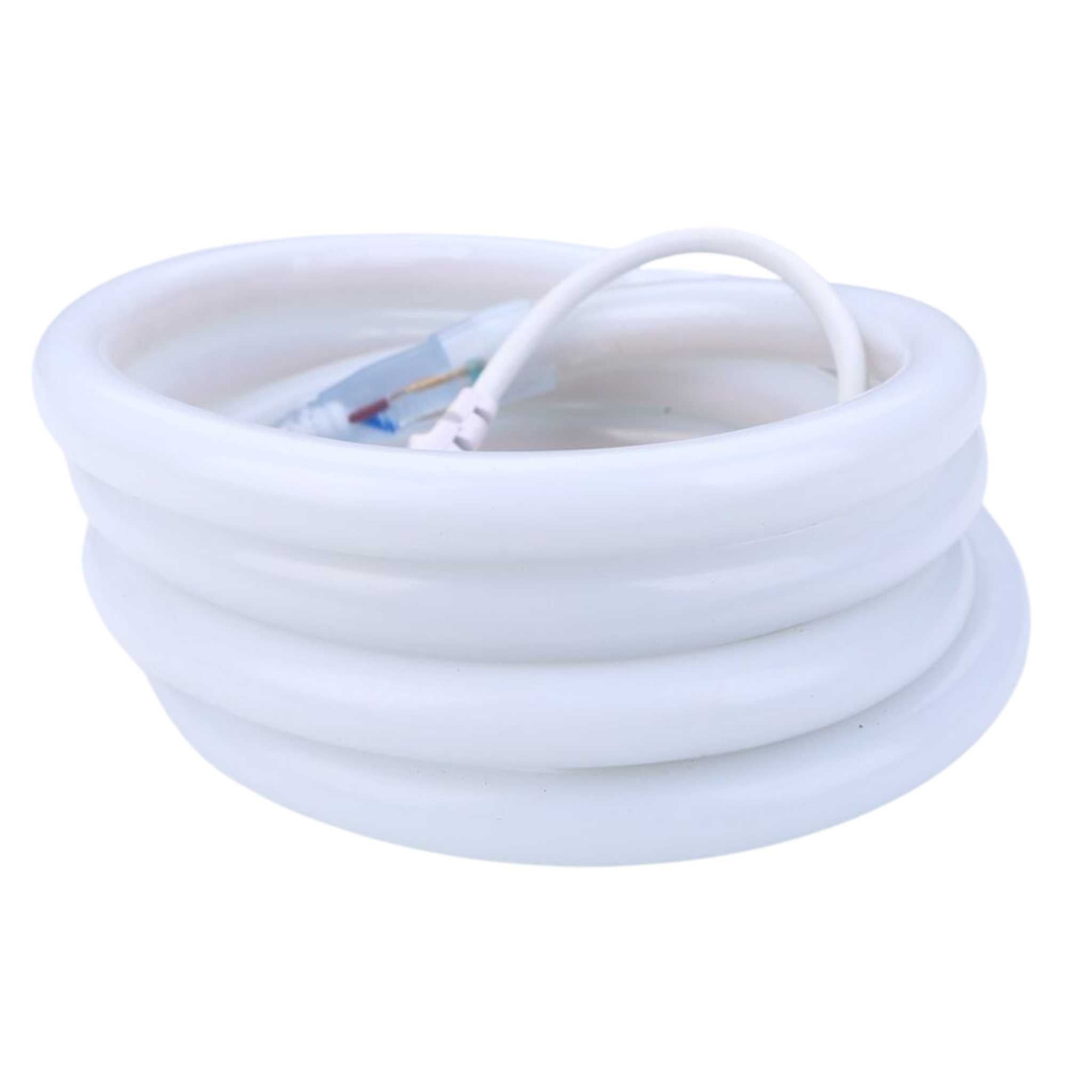 Furtun LED Neon Flex Rotund 220V, 8W/m, Lumina Alb Calda 2800K - eMAG.ro