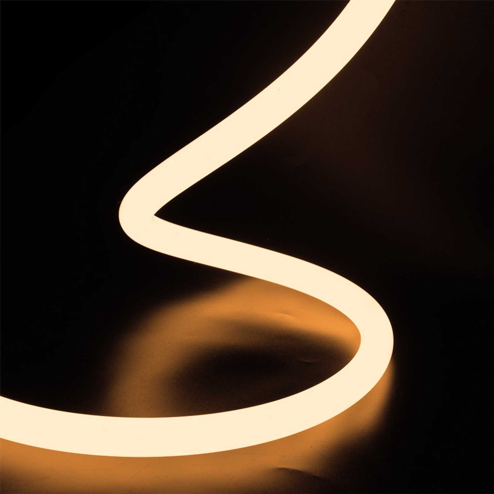 Furtun LED Neon Flex Rotund 220V, 8W/m, Lumina Alb Calda 2800K - eMAG.ro