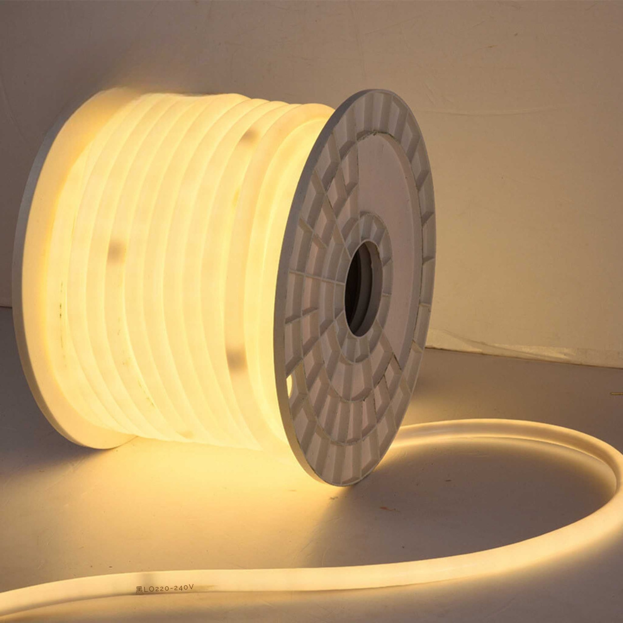 Furtun LED Neon Flex Rotund 220V, 8W/m, Lumina Alb Calda 2800K - eMAG.ro