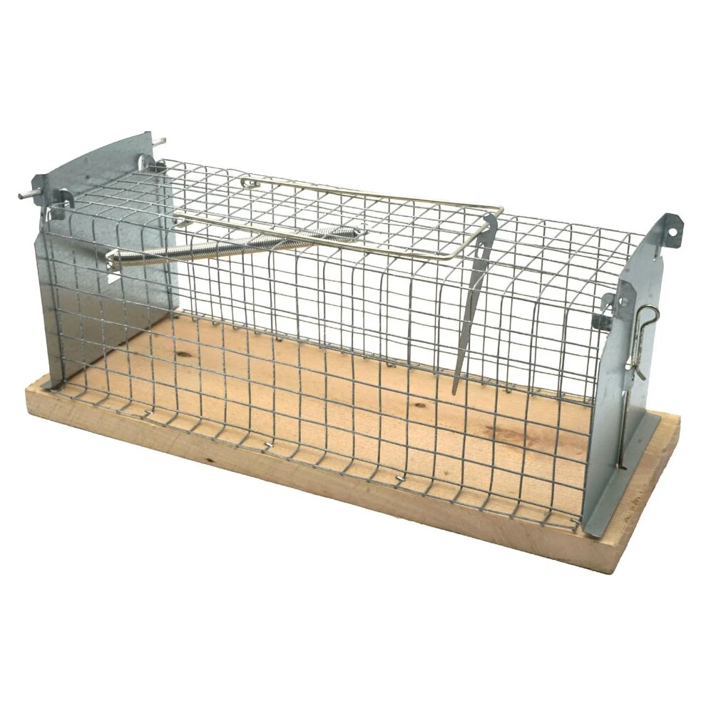 Set 3 capcane metalice pentru rozatoare, Zola, baza din lemn ...