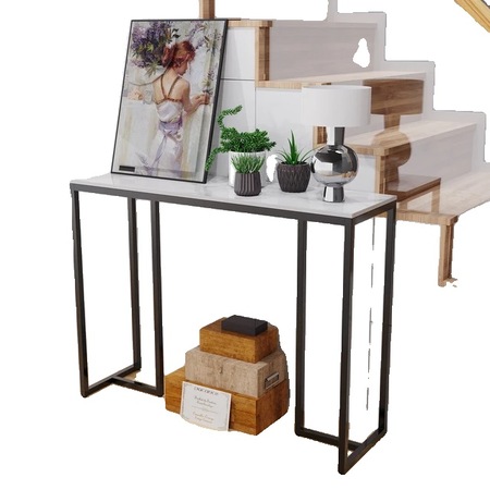 Masa consola, moderna, alb negru, 100x30x78.5cm - eMAG.ro