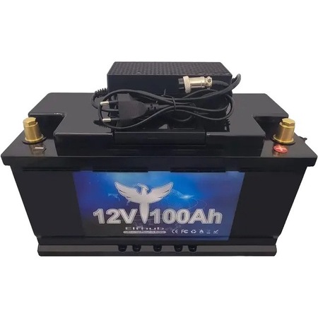 Baterie auto LiFePO4, 12V 100Ah, cu BMS integrat, usoara, ciclu lung de viata - eMAG.ro