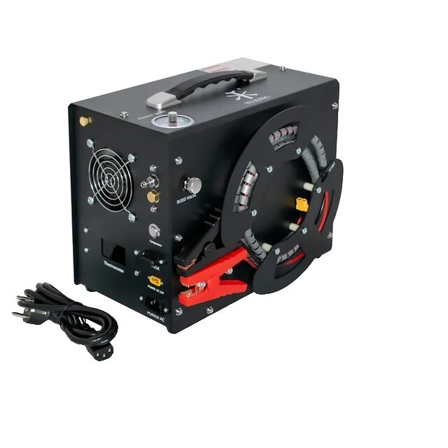 Compresor auto portabil, Pompa de inalta presiune, 300Bar, negru, 220V ...