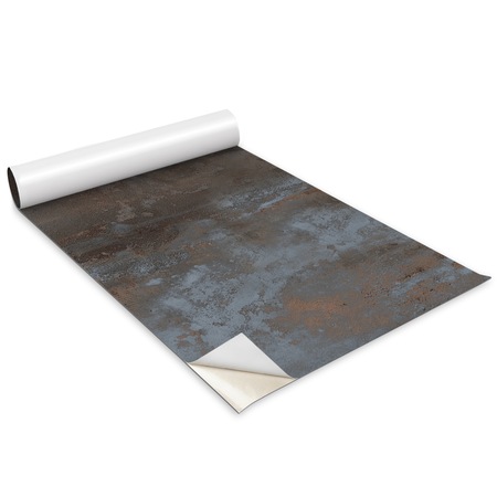 Folie de mobila autoadeziva, Wallfluent, Tabla deteriorata, Gri, 100x50 ...