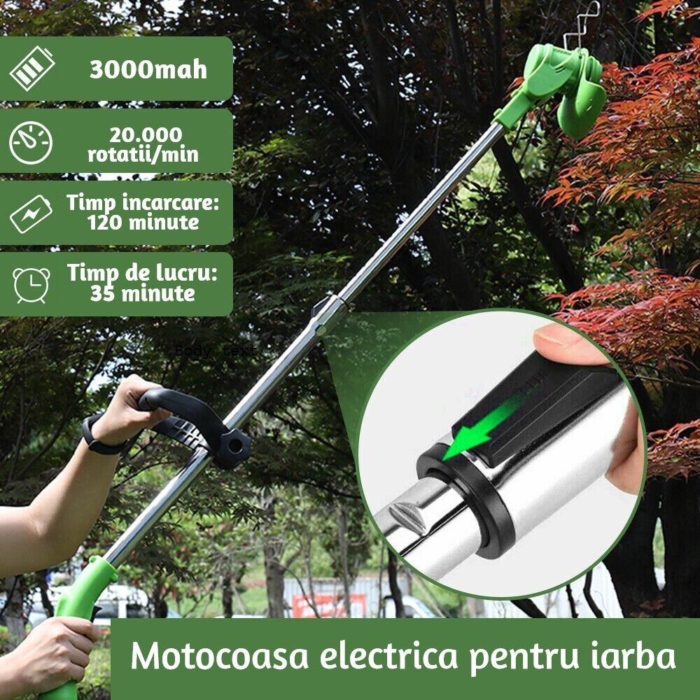 Motocoasa Electrica, 1 Acumulator 12V, 800W, 20000 RPM - eMAG.ro