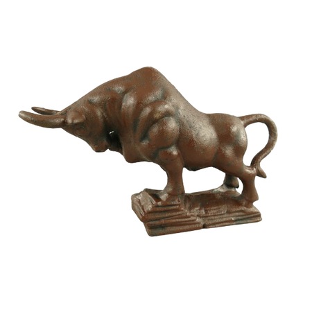 Statueta taur, fier rustic, maro, L 26 x 17 cm - eMAG.ro