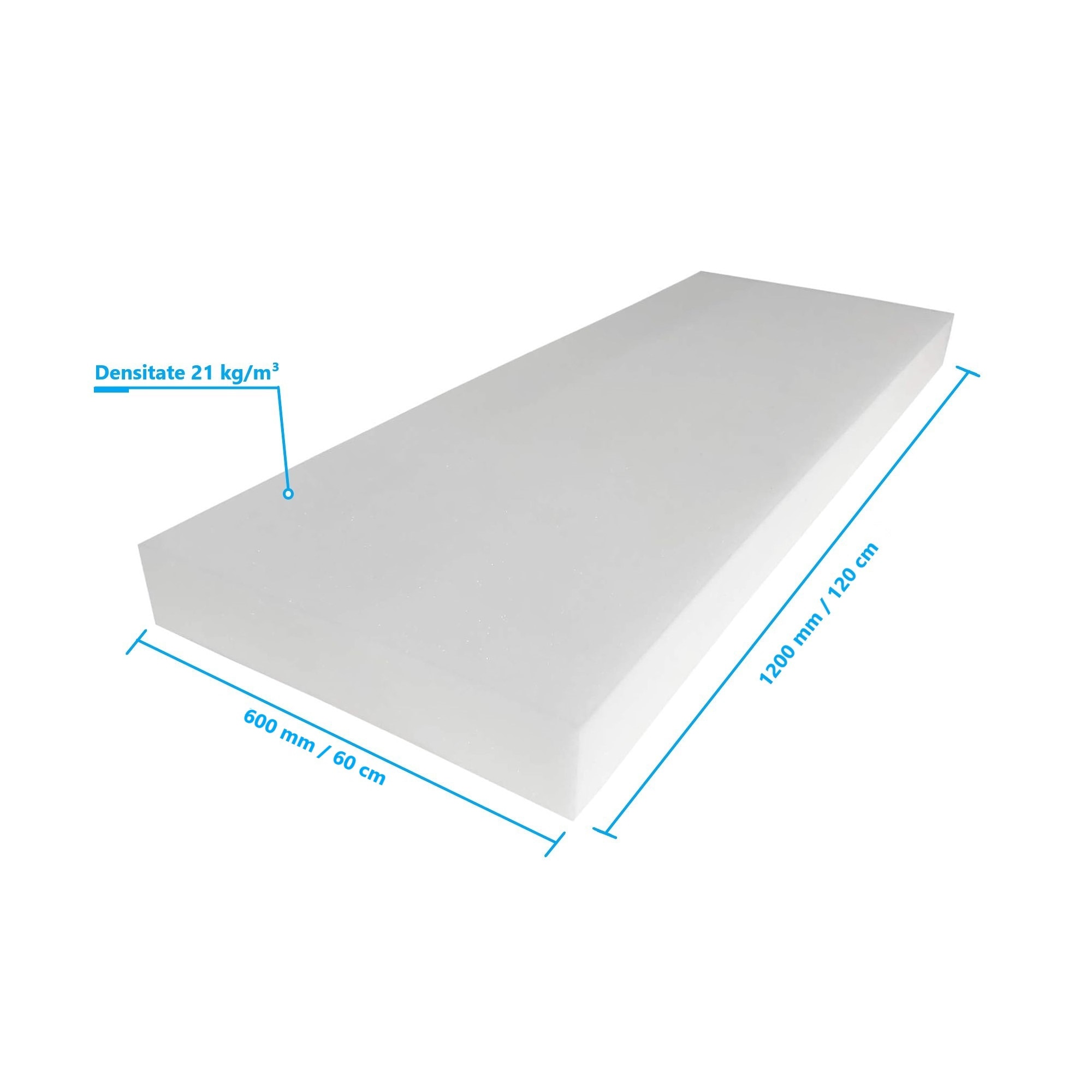 Placa de Burete, 60x120 cm, grosime 5 cm, Spuma poliuretanica ...