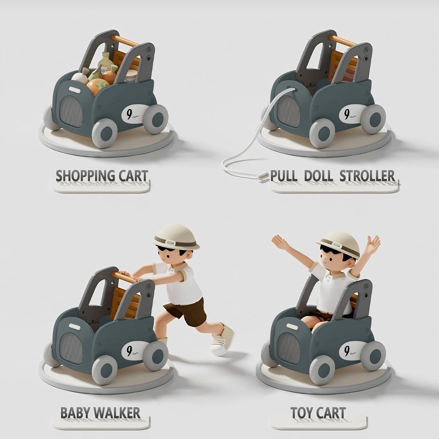 Antemergator BabyStep™ in Forma de Masinuta pentru Copii ...