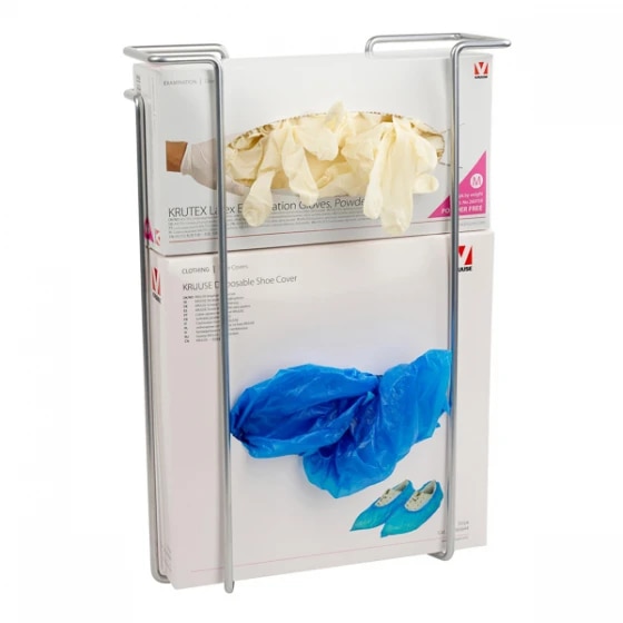 Suport/ Dispenser pentru manusi, triplu (3 compartimente), metalic ...