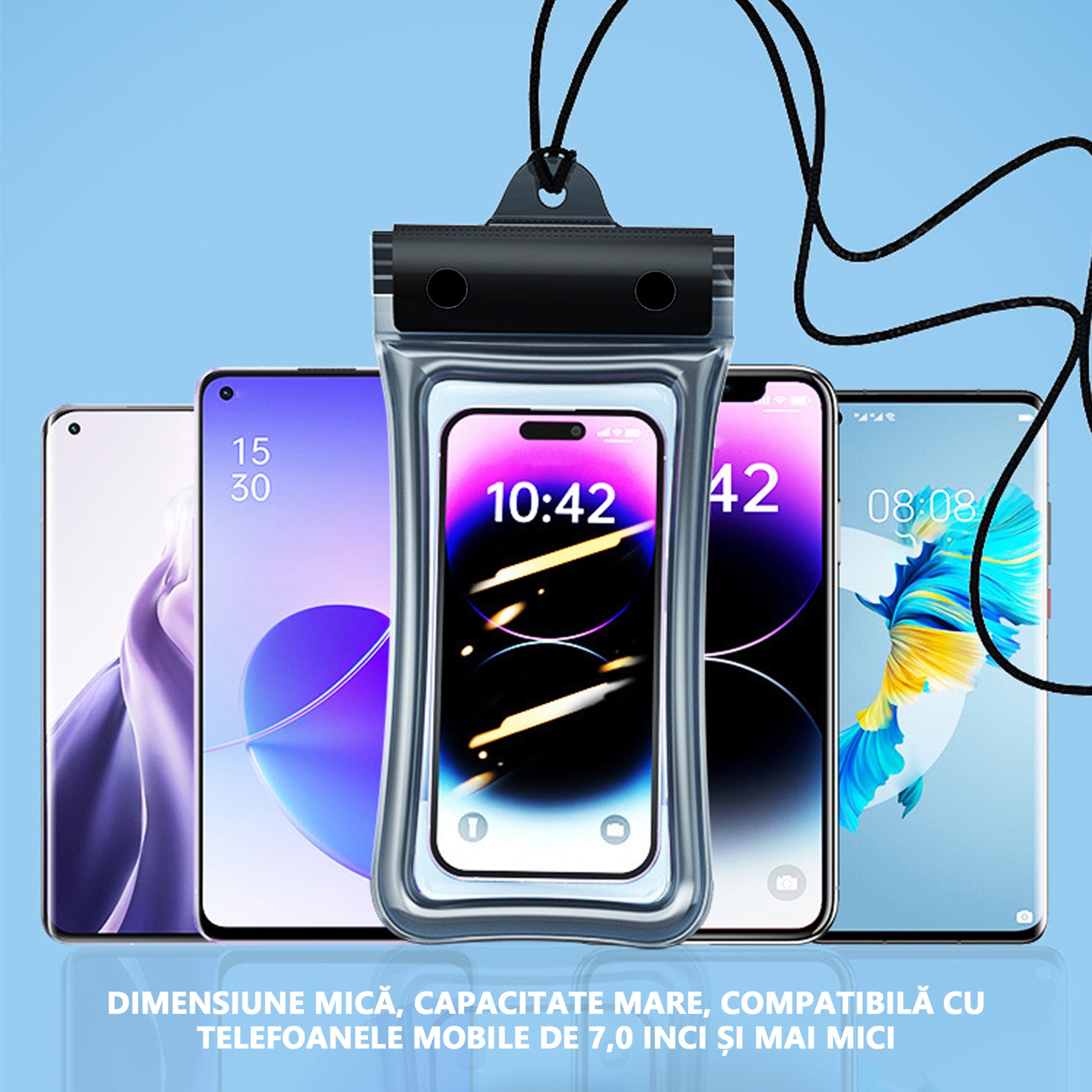 Set 2 Husa pentru Telefon, Silicon, Waterproof impermeabila Snowproof ...
