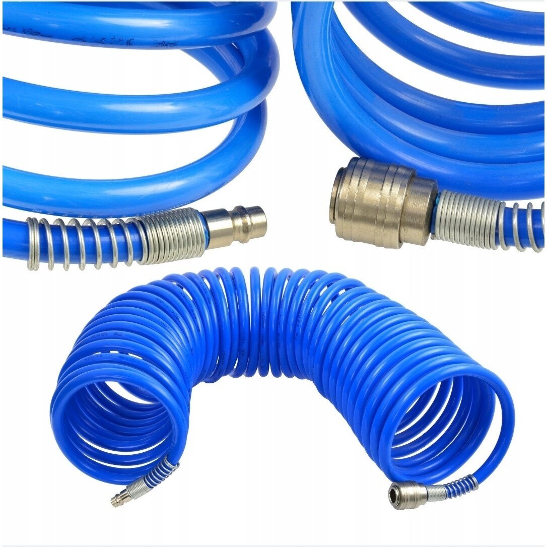 Furtun compresor aer comprimat, spiralat, 10 m, 5x8 mm, 10 bari - eMAG.ro