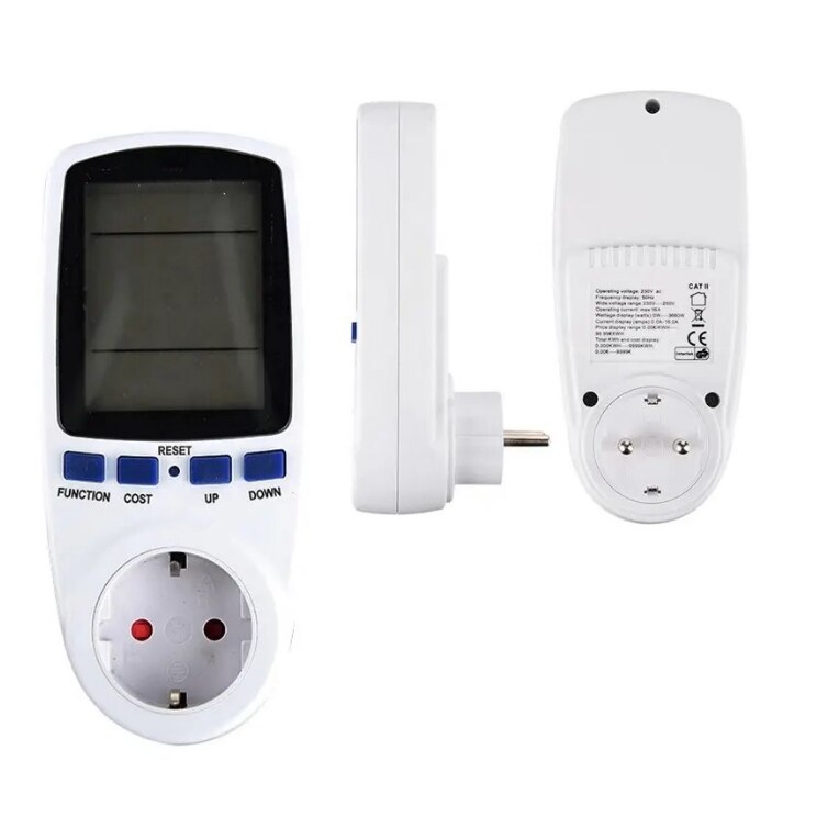 Priza cu contor digital energie, Display LCD, 16A, 230V, 50Hz, consum ...