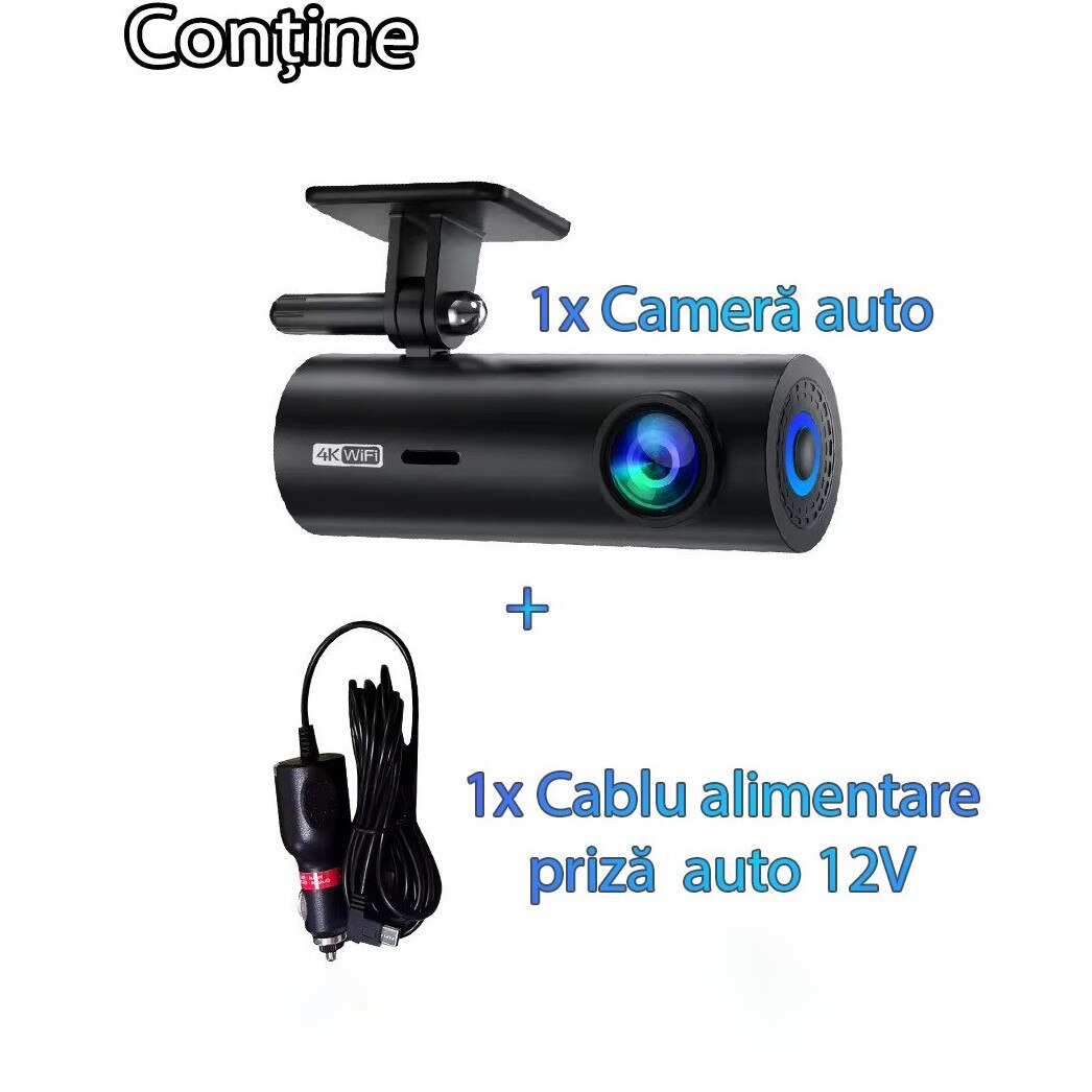 Camera de Masina 4K Ultra HD Adolcef, Rezolutie 2160P, Tehnologie WDR ...