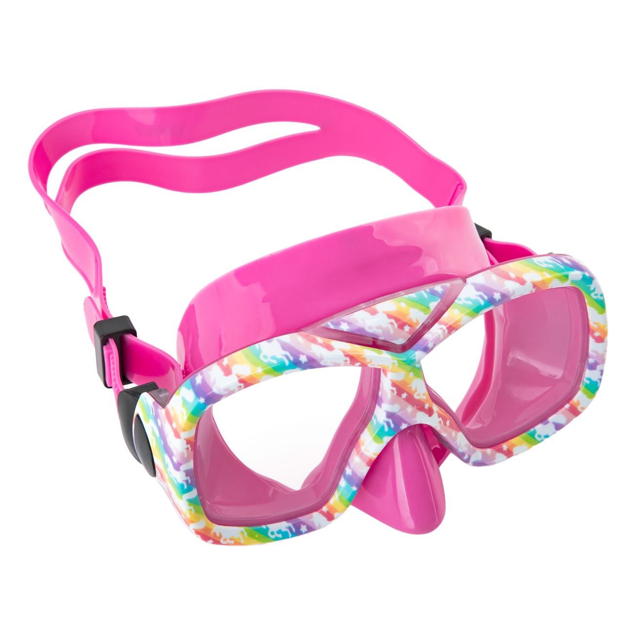 Set Masca Inot si Tub Respiratie pentru copii, 6-12 Ani, Roz Orhidee ...
