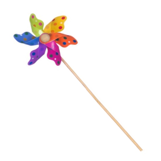 Jucarie morisca de vant, Syamag, colorata, cu buline, 27 cm - eMAG.ro