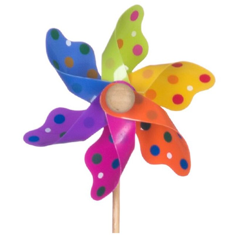 Jucarie morisca de vant, Syamag, colorata, cu buline, 27 cm - eMAG.ro