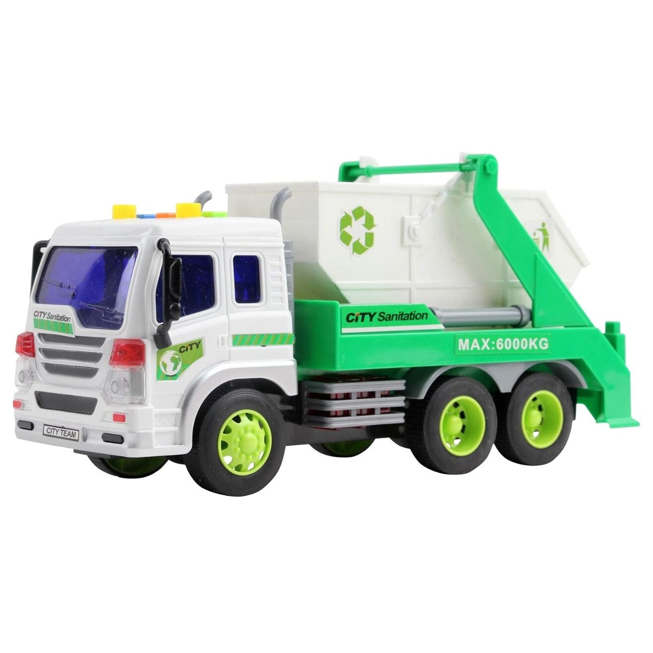 Masina de reciclare gunoi cu container, Maxx Wheels, 1:16 - eMAG.ro