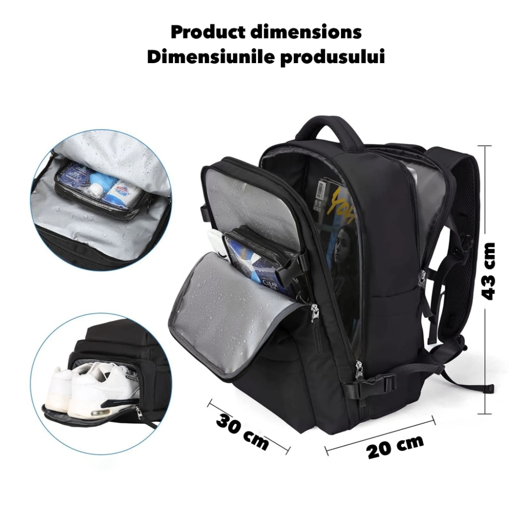 Rucsac Quasar & Co.®, multifunctional, impermeabil, cu compartiment ...