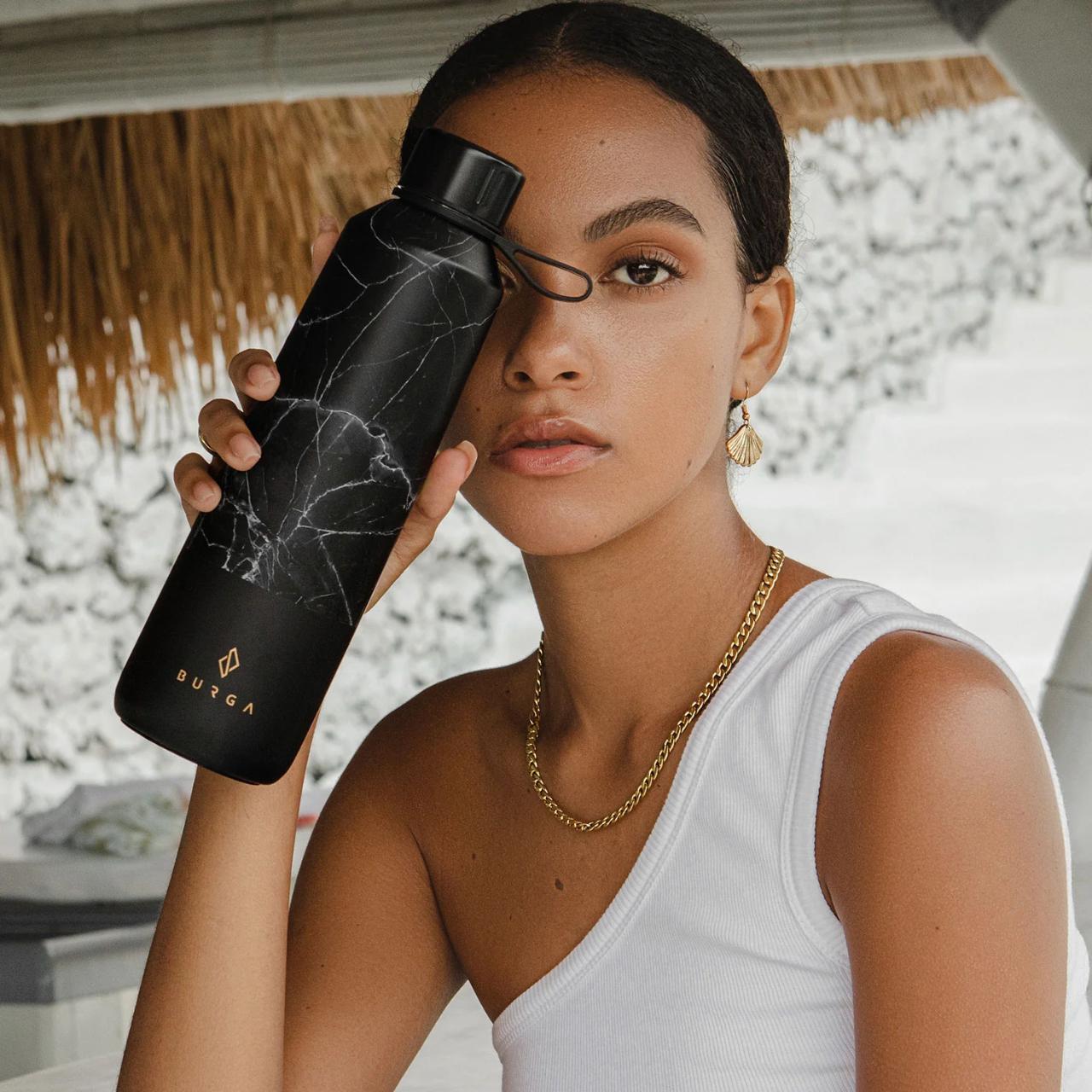 Sticla Termos Burga Inox Black Marble, 500 ml - eMAG.ro