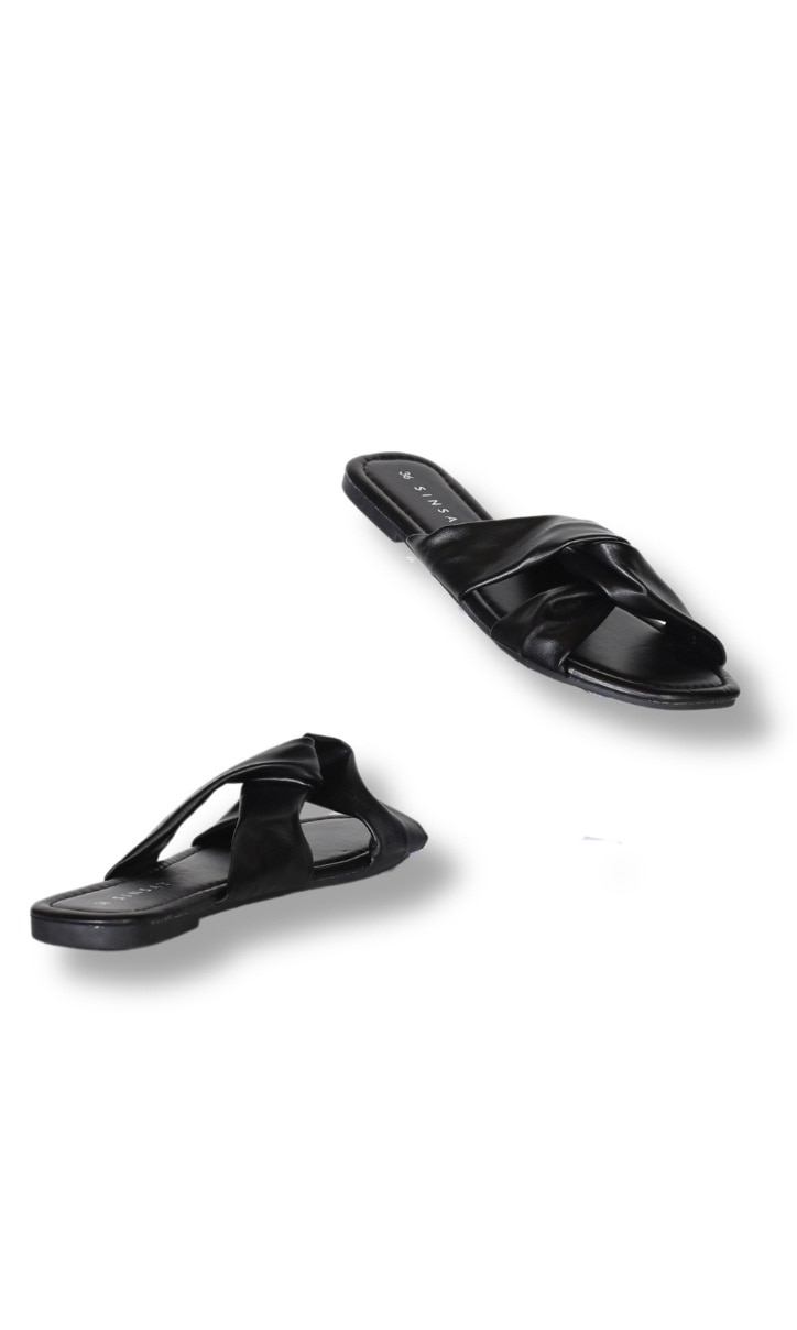 Slapi dama, Sinsay, sport, 100% Poliuretan, negru, 36-EU - eMAG.ro