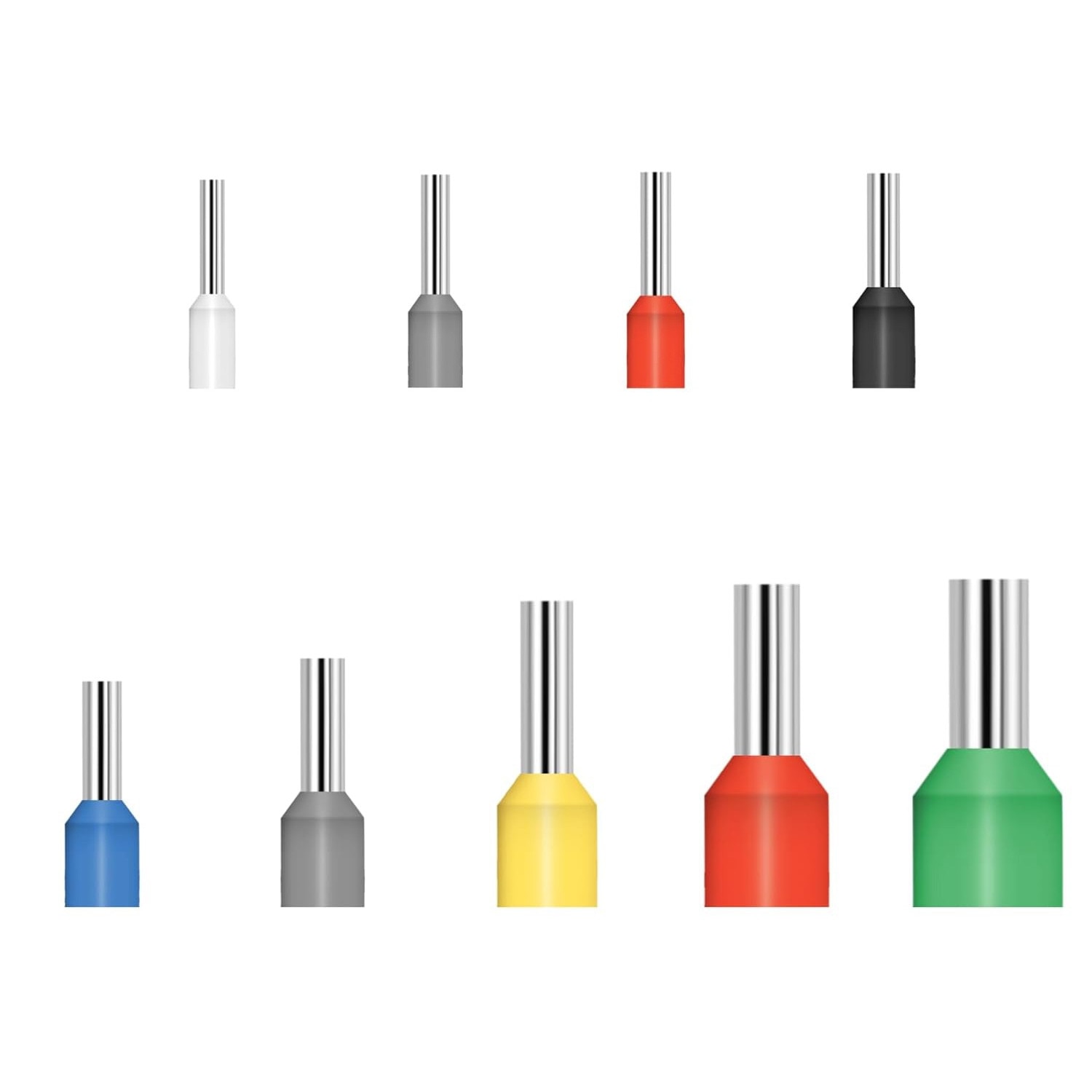 Set 1200 pini terminali BYNOVIS®, Ferule pentru sertizare, Pini de ...