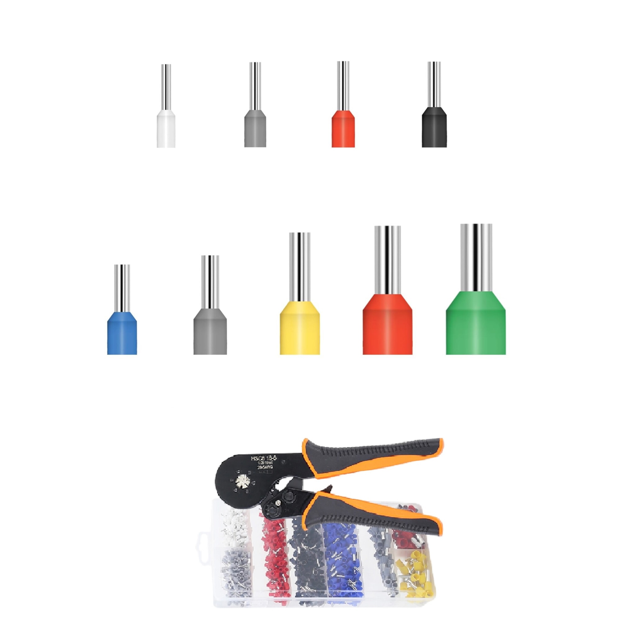 Set 1200 pini terminali BYNOVIS®, Ferule pentru sertizare, Pini de ...