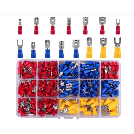 Set 330 papuci electrici, BYNOVIS®, Terminale de sertizare, Sortiment ...